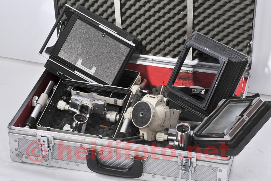 Linhof Kardan Bi System 4x5" 9x12, 5x7" 13x18 with epuipment and case, 1964